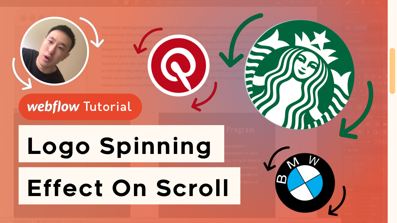 Logo Spinning Effect | Derek Siu: Freelance Webflow Developer & Website Designer